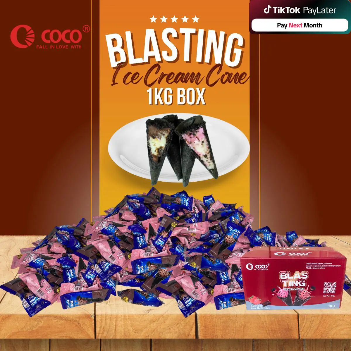 Coco Chocnut Cone Pistachio Flavor 300g - TikTok Shop Philippines