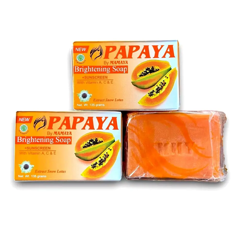 sabun batang,sabun papaya ORIGINAL 100% sabun BRIGTHENING SOAP 135gr ...