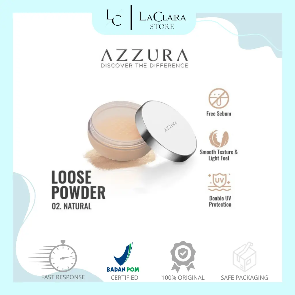 AZZURA Loose Powder Bedak Tabur BPOM Tersedia 3 Warna - Shop | Tokopedia