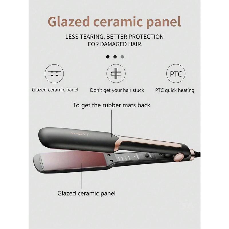 Plancha de Cabello Básica Portátil, Alisador de Pelo Fácil de Usar para ...