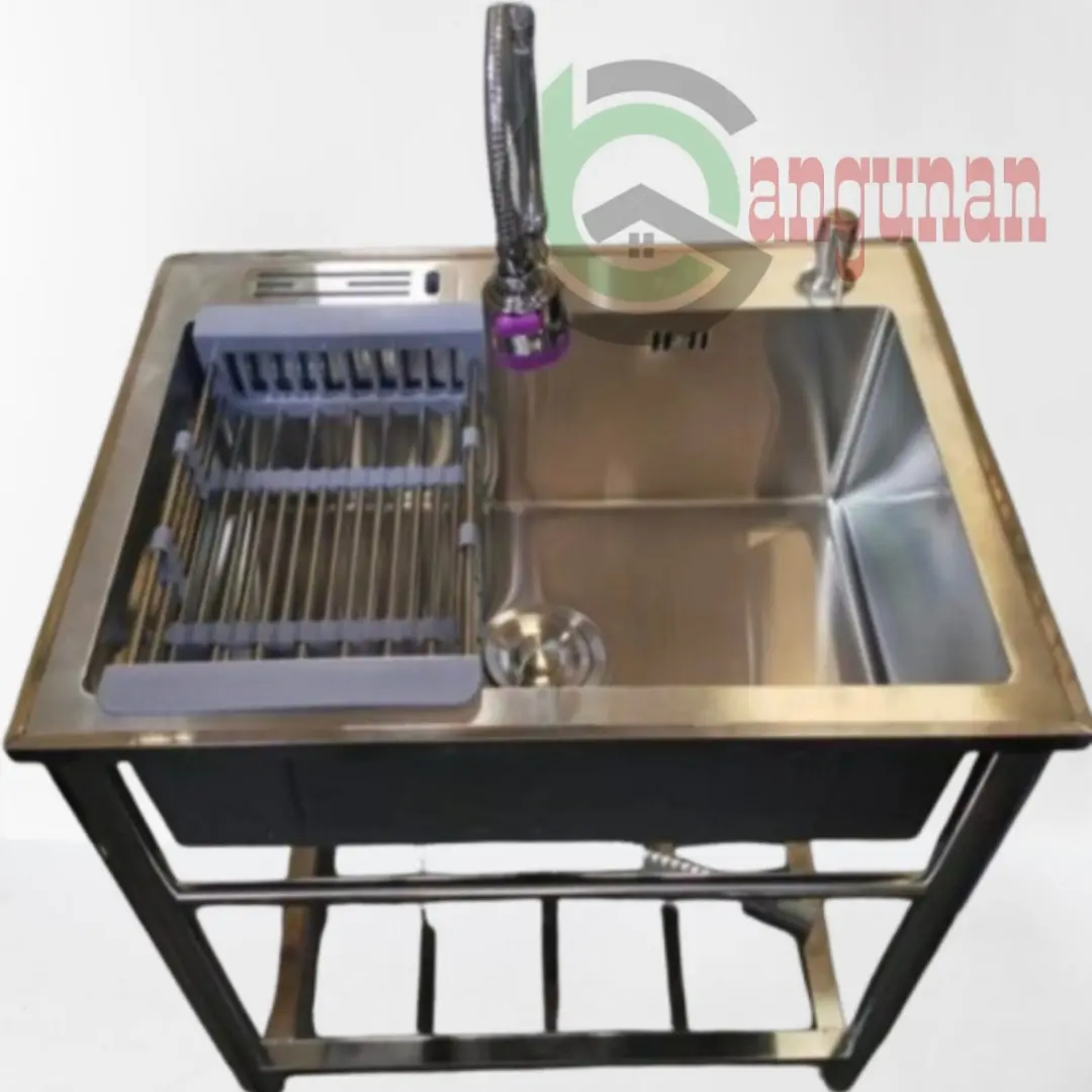 KITCHEN SINK 7545 STAINLESS KAKI MEJA / TEMPAT CUCI PIRING PORTABLE ...